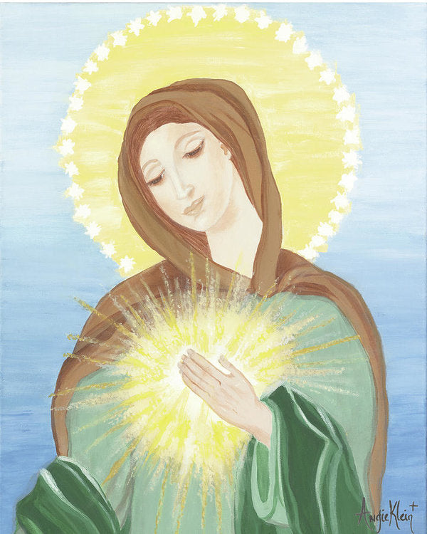 Art Print - Mary Flame of Love – Angie Klein Art